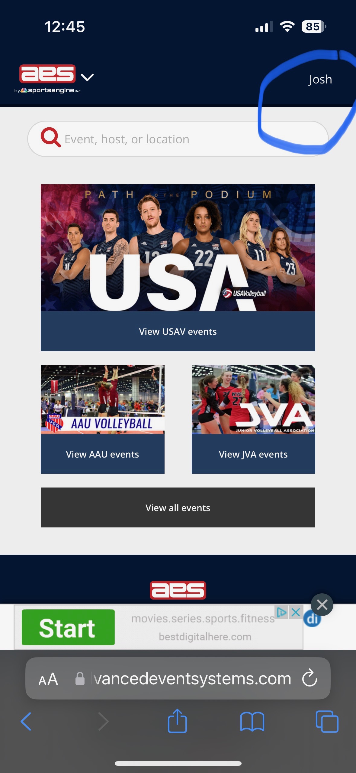 AES Login Process for Result Input – Dallas Skyline Juniors Volleyball